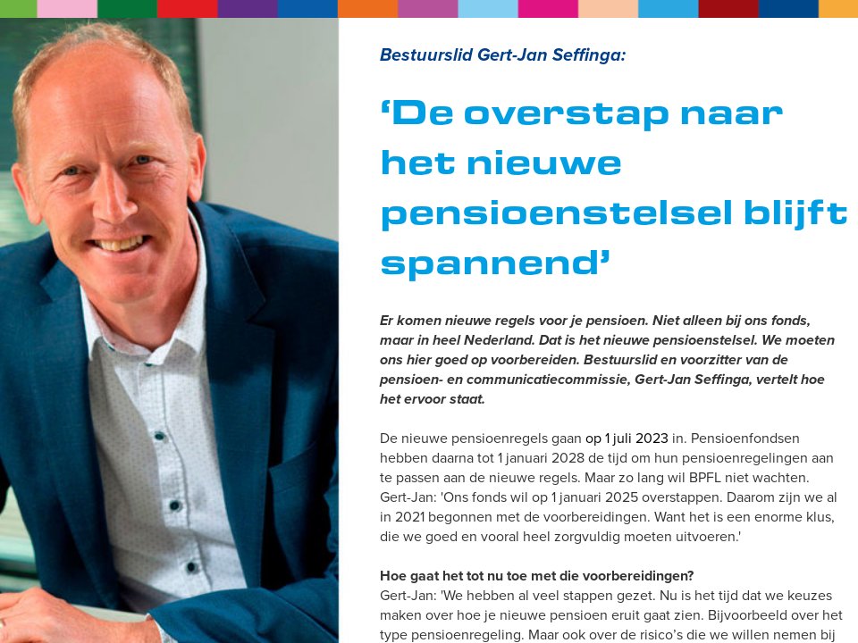De overstap naar het nieuwe pensioenstelsel blijft spannend - BPFL Jouw ...
